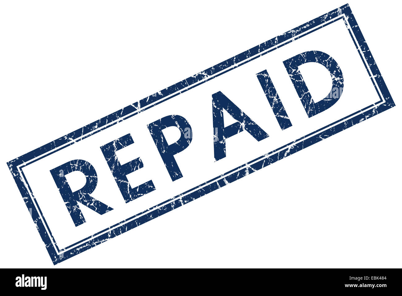 repaid blue square stamp Stock Photo - Alamy