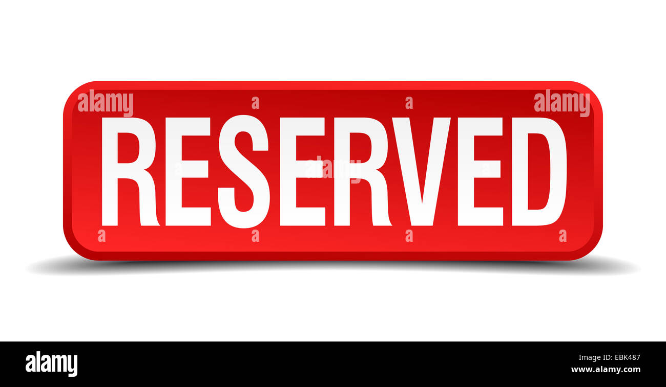 Reserved red 3d square button isolated on white Stock Photo - Alamy Reserved red 3d square button isolated on white Stock Photo - Alamy