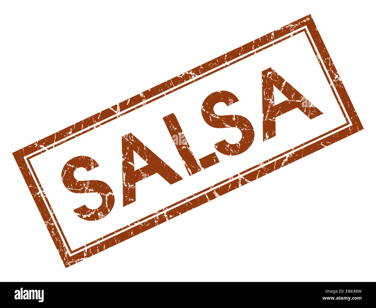 Salsa brown square grungy stamp isolated on white background Stock ...