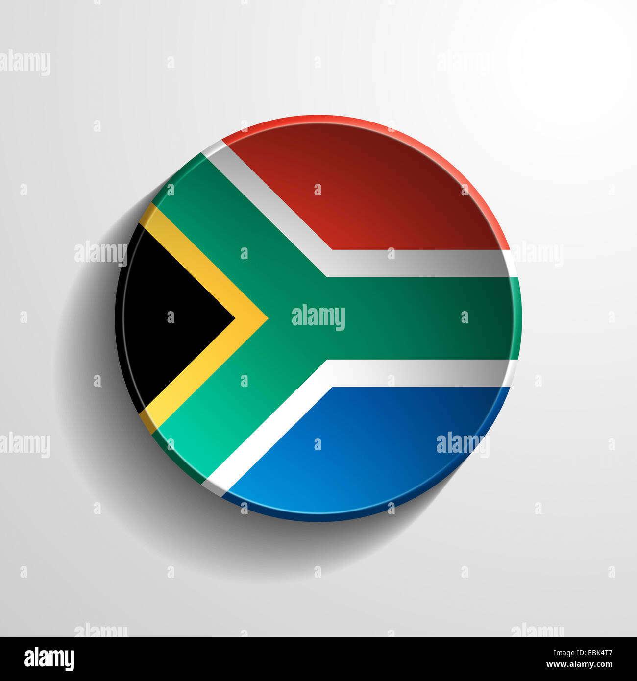 South Africa 3d Round Button Stock Photo - Alamy