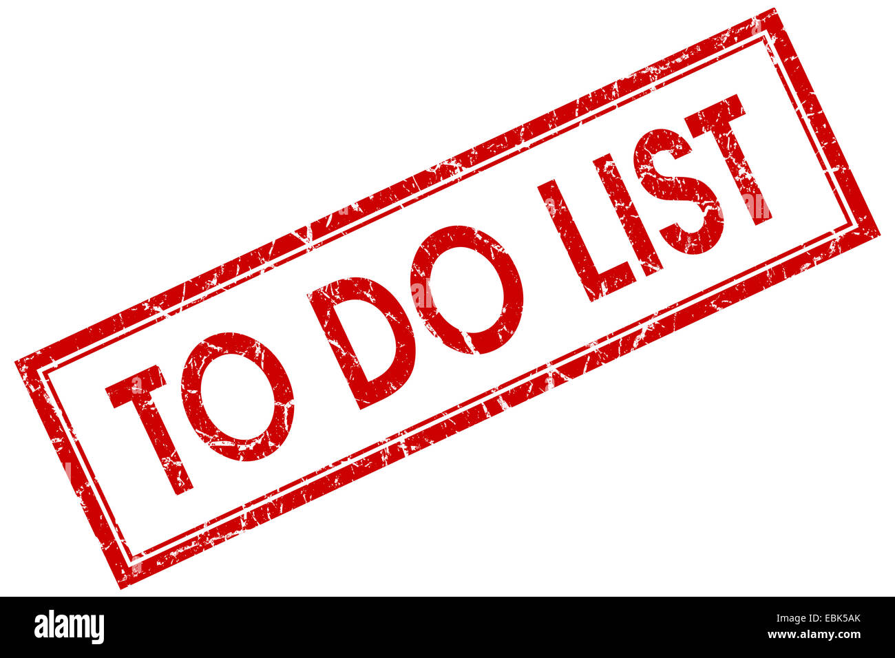 To do list red square grungy stamp isolated on white background Stock ...