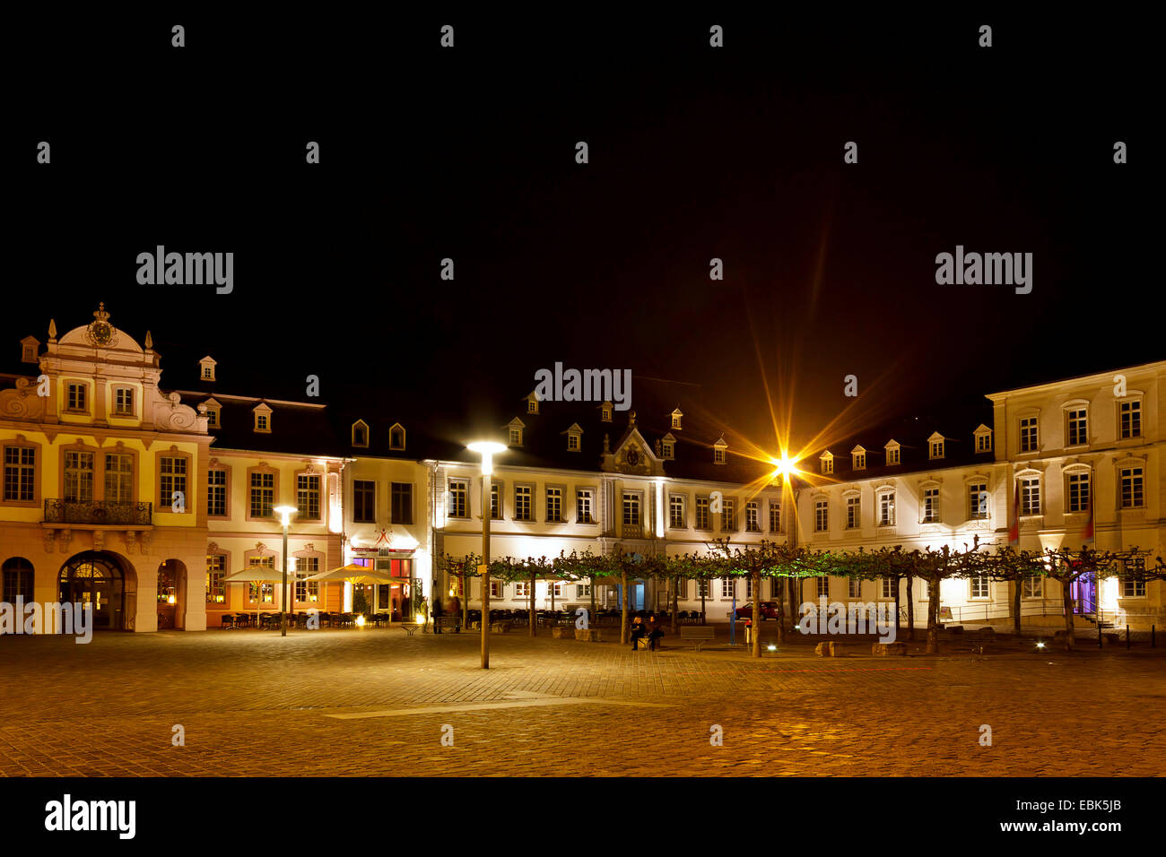 Domfreihof at night, Germany, Trier Stock Photo - Alamy