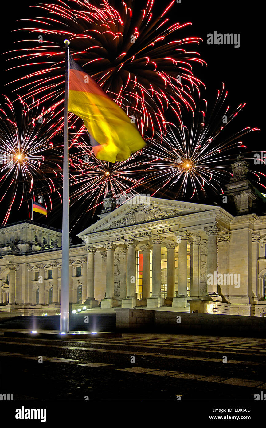German reichstag with firework hi-res stock photography and images - Alamy