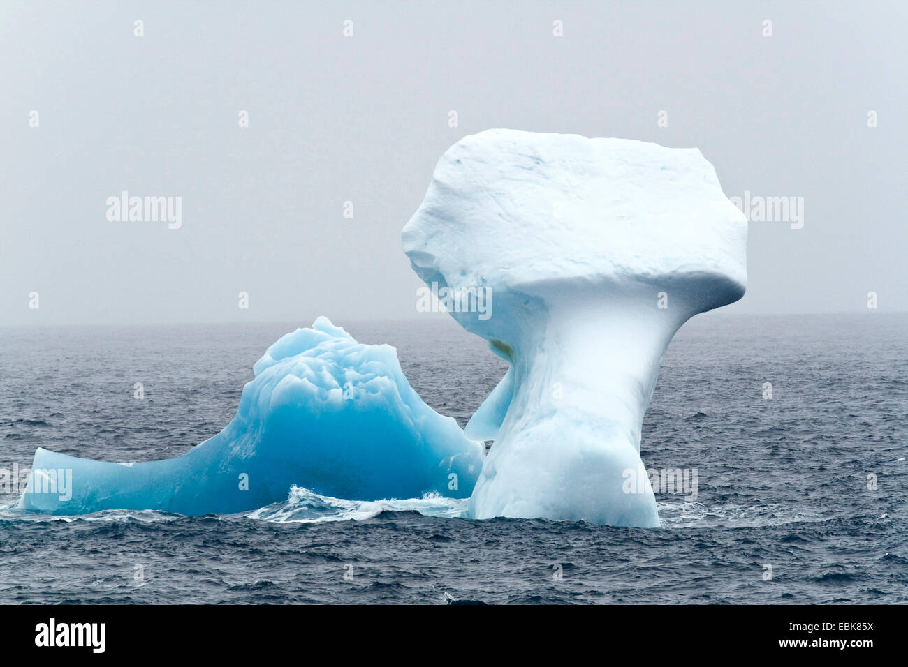 bizarrely shaped iceberg in the South Polar Ocean, Antarctica Stock ...