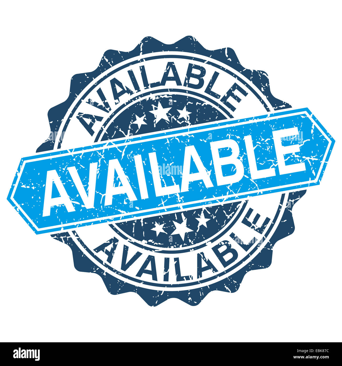 Available grungy stamp isolated on white background Stock Photo - Alamy