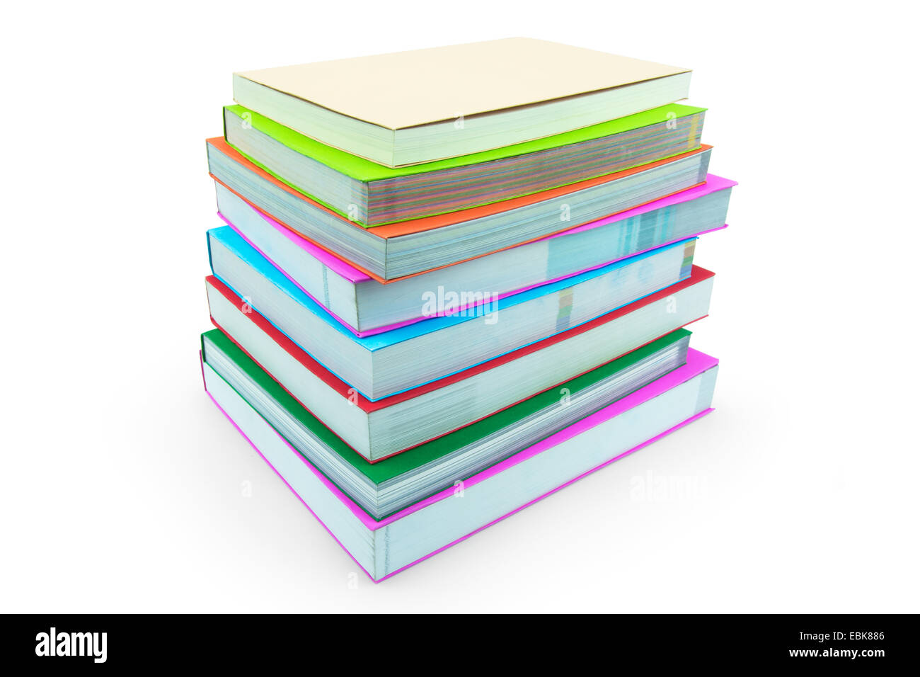 Books isolated on white background. Concept of education Stock Photo ...