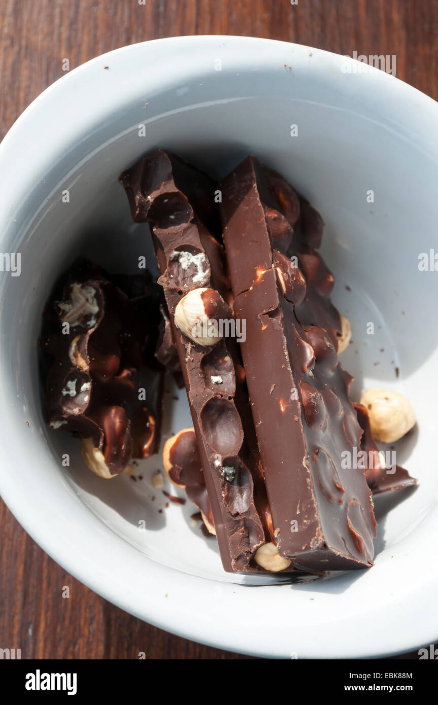 Milk chocolate hazelnut pieces hi-res stock photography and images - Alamy