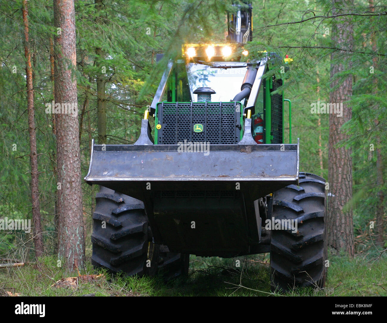 forwarder with spot light, Germany, Lower Saxony Stock Photo - Alamy