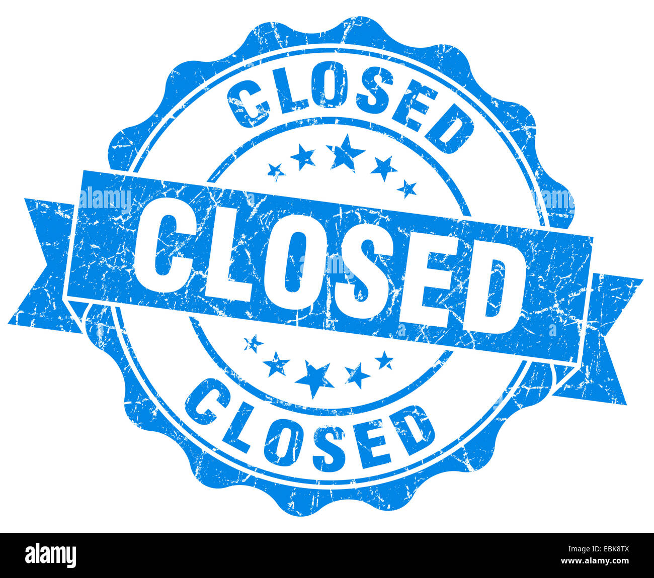 Closed blue vintage seal isolated on white Stock Photo - Alamy