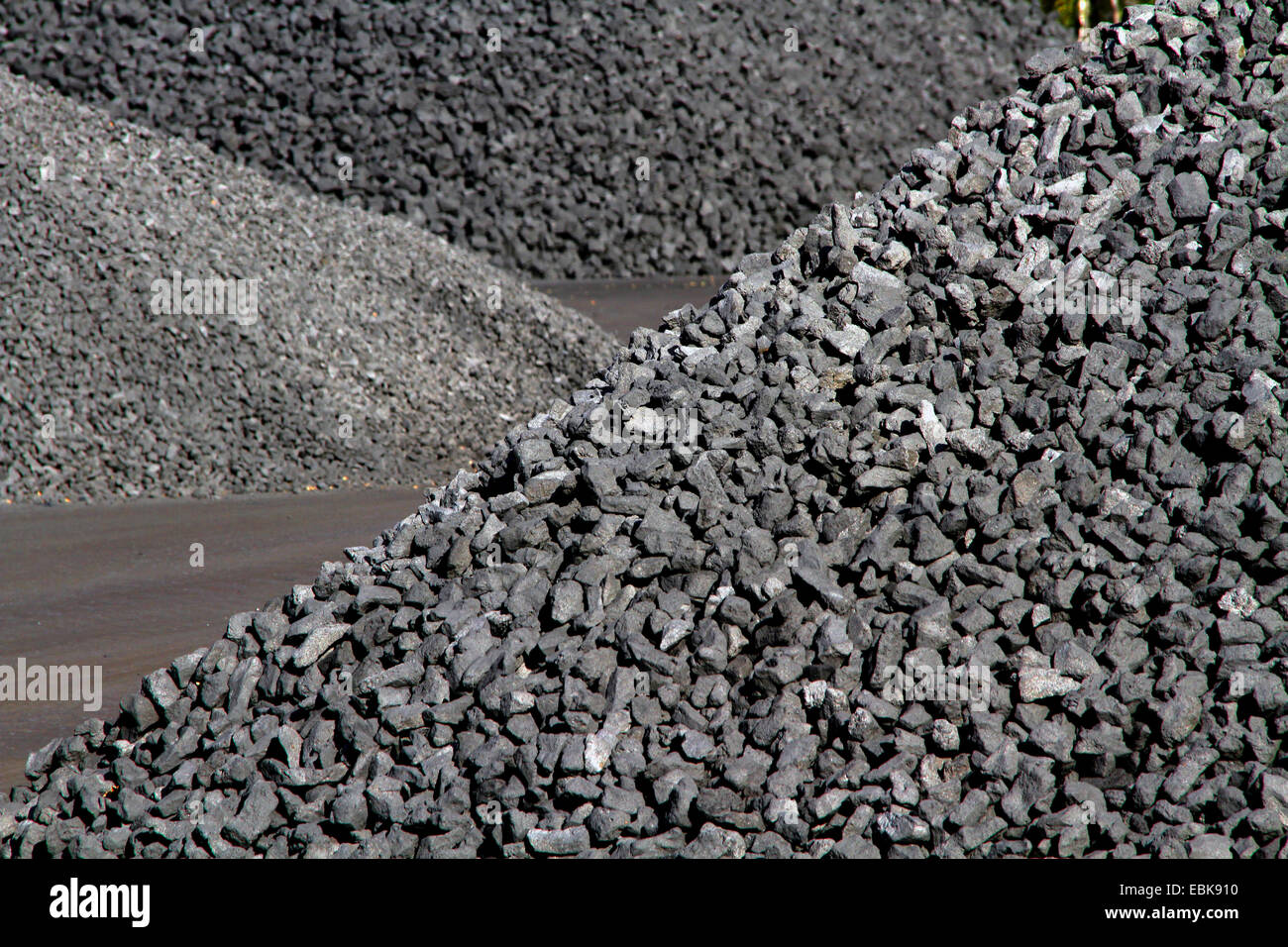 coke piles, Germany, North Rhine-Westphalia, Duisburg-Meiderich Stock ...