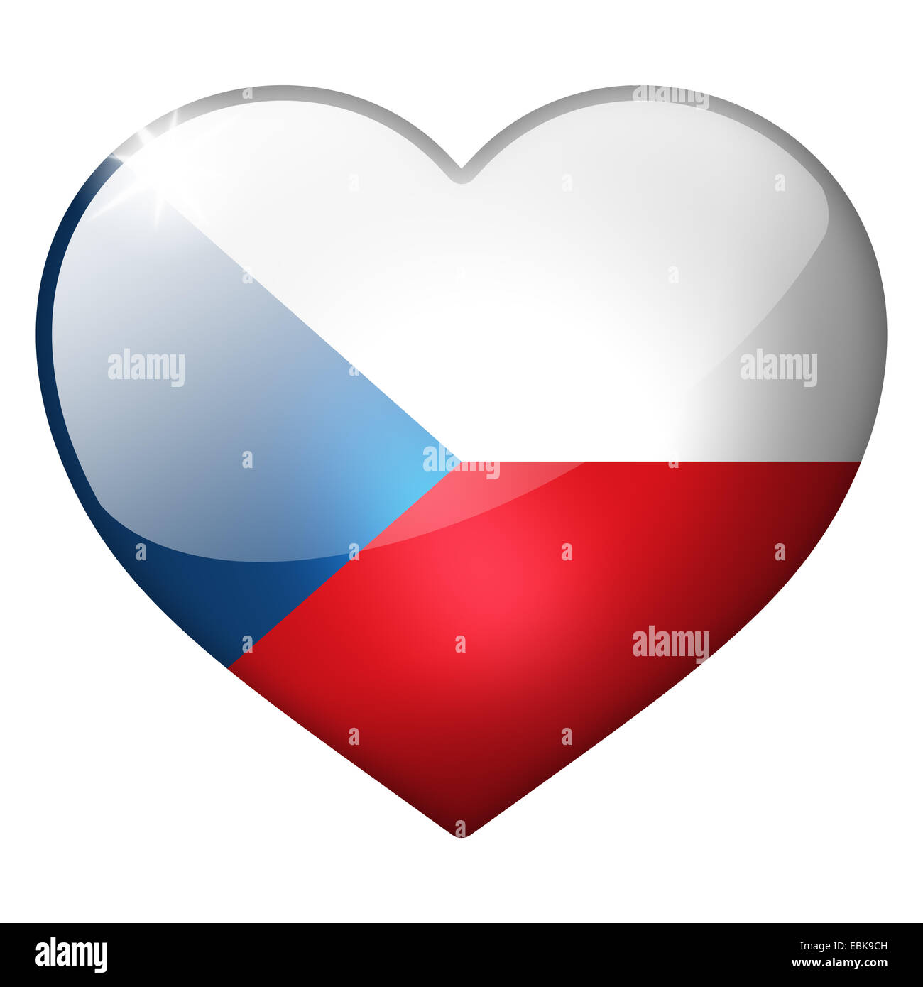 czech republic heart button Stock Photo - Alamy