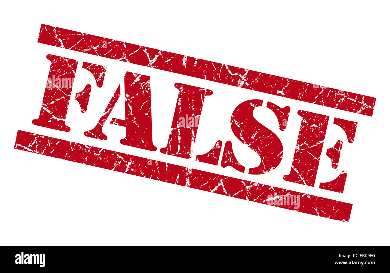 false red grungy stamp isolated on white background Stock Photo - Alamy