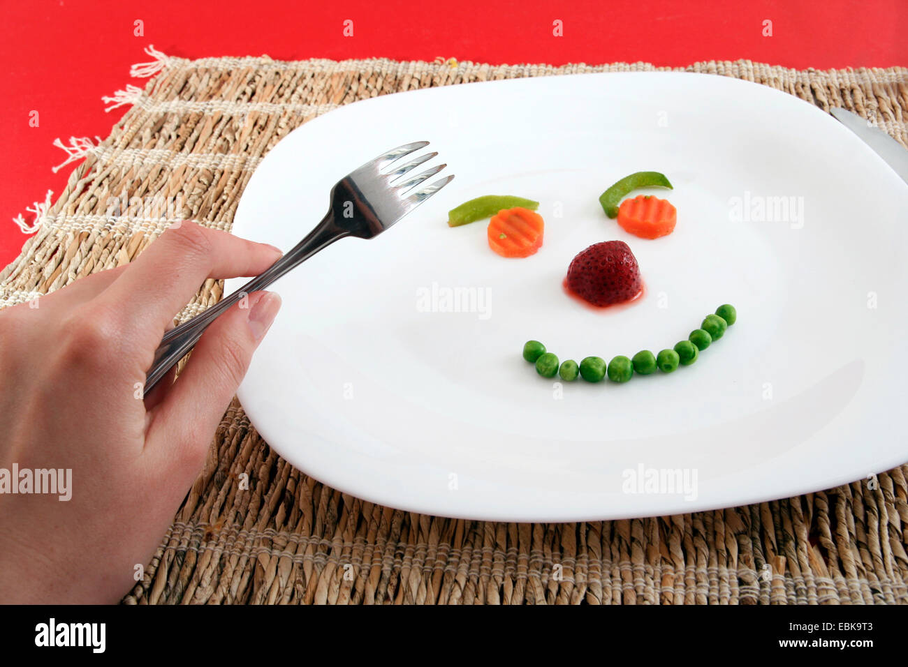 happy face made by vegetables ! Diet concept Stock Photo - Alamy