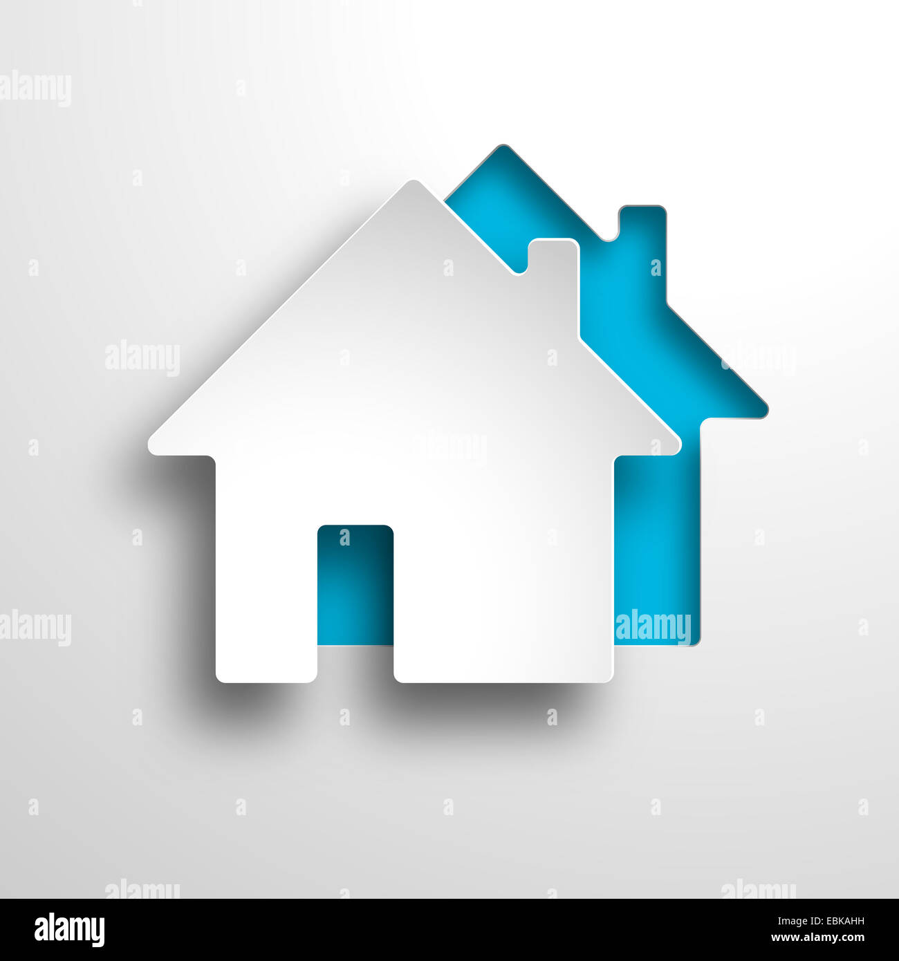 real estate 3d blue background Stock Photo - Alamy