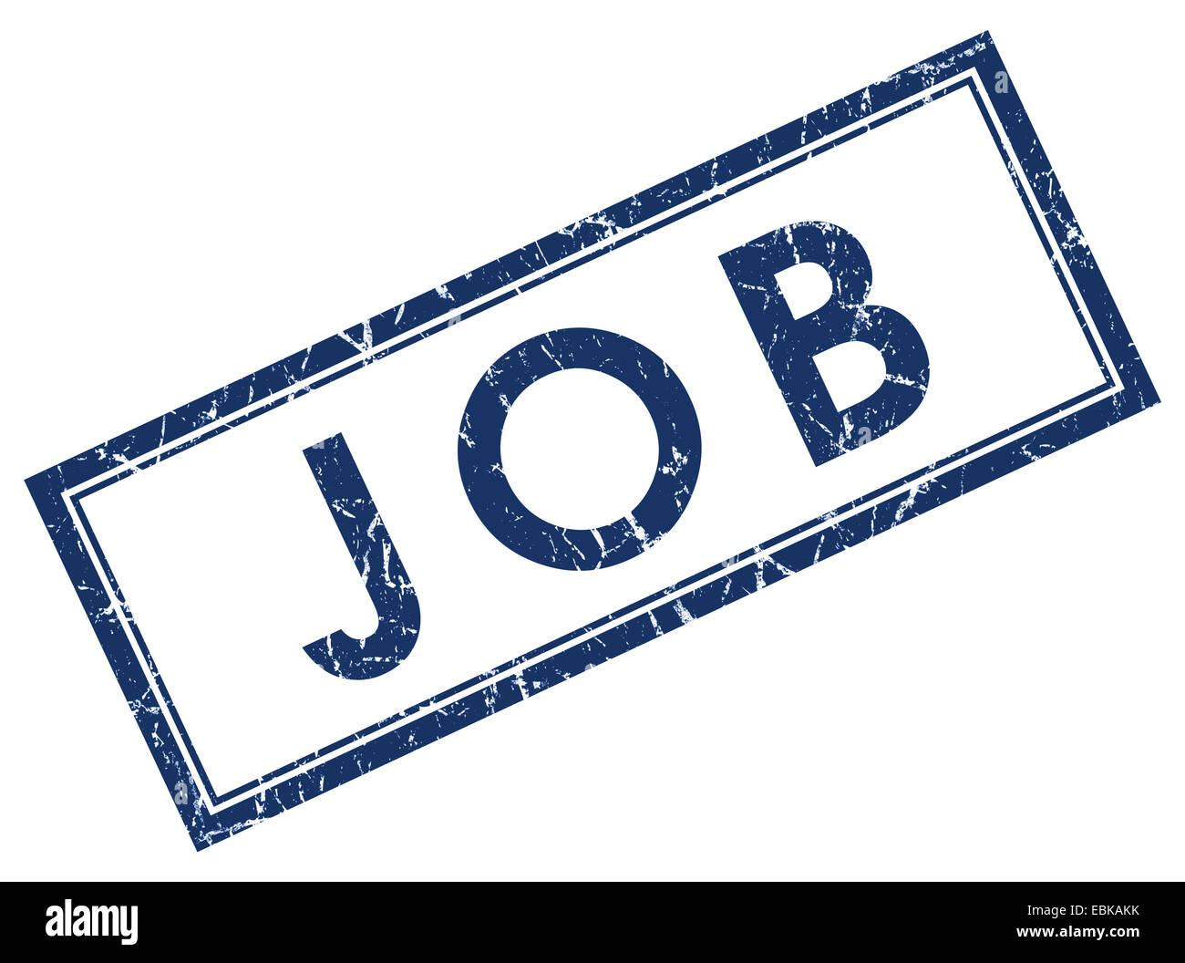 job blue square stamp Stock Photo - Alamy
