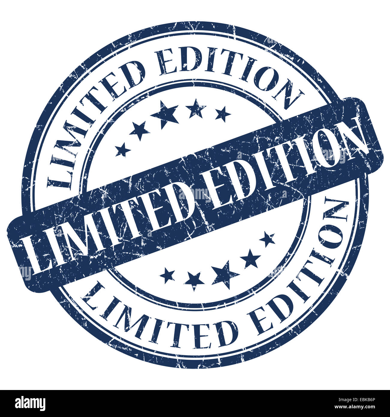 LIMITED EDITION Blue stamp Stock Photo - Alamy