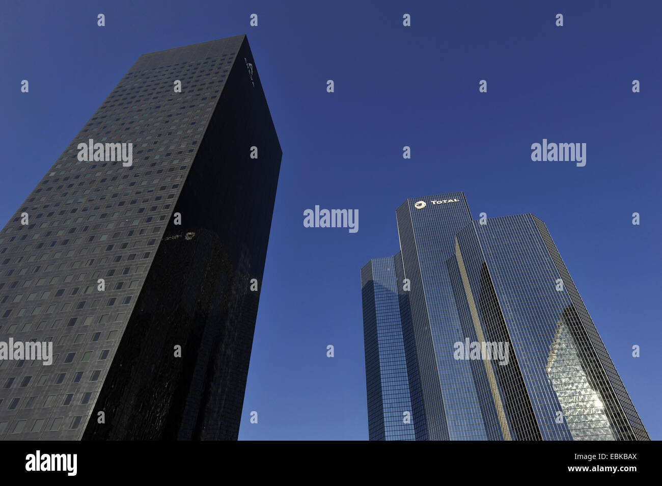 looming high-rise office buildings of the district La D fense, France ...