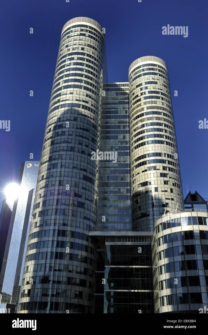 looming high-rise office buildings of the district La D fense, France ...
