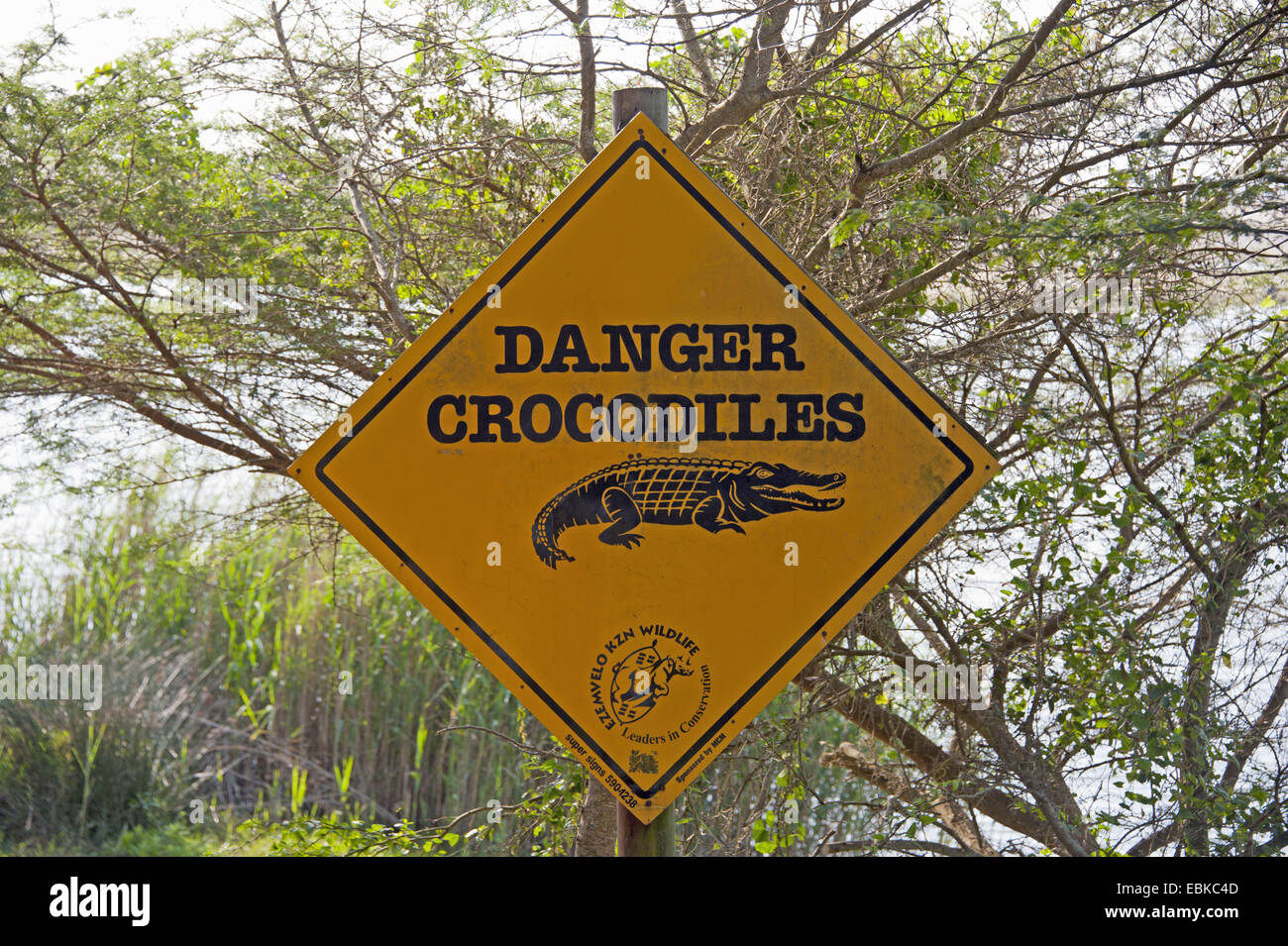 Crocodile Warning Sign Stock Photos & Crocodile Warning Sign Stock ...
