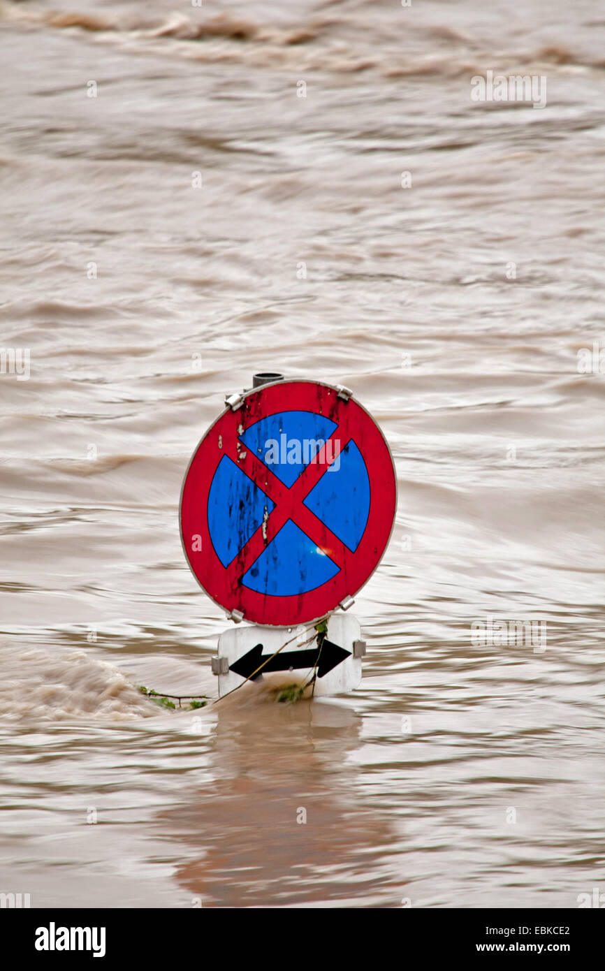 Flooding after heavy rain, Austria, Upper Austria, Steyr Stock Photo ...