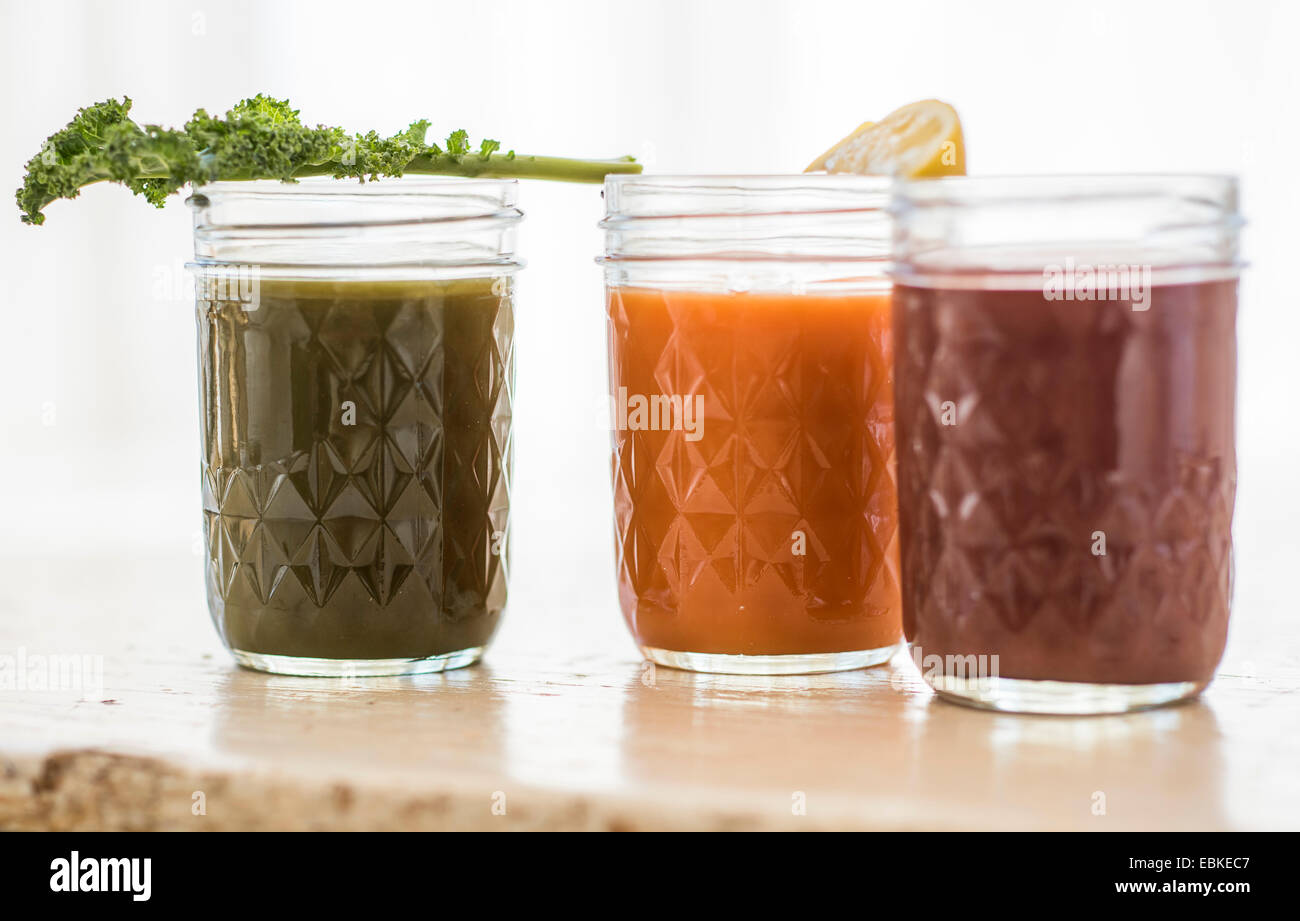 Studio shot of vegetable juices Stock Photo - Alamy