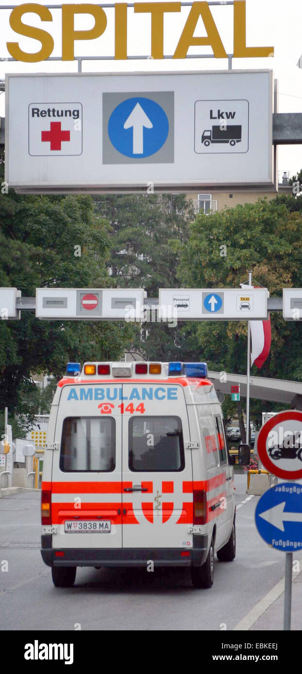 Ambulance rear back view hi-res stock photography and images - Alamy