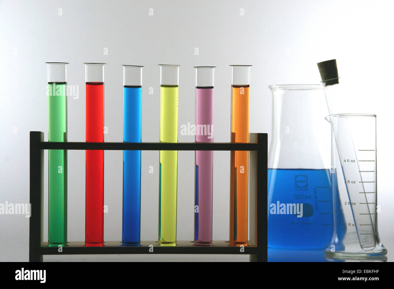 laboratory glass with coloured liquid Stock Photo - Alamy