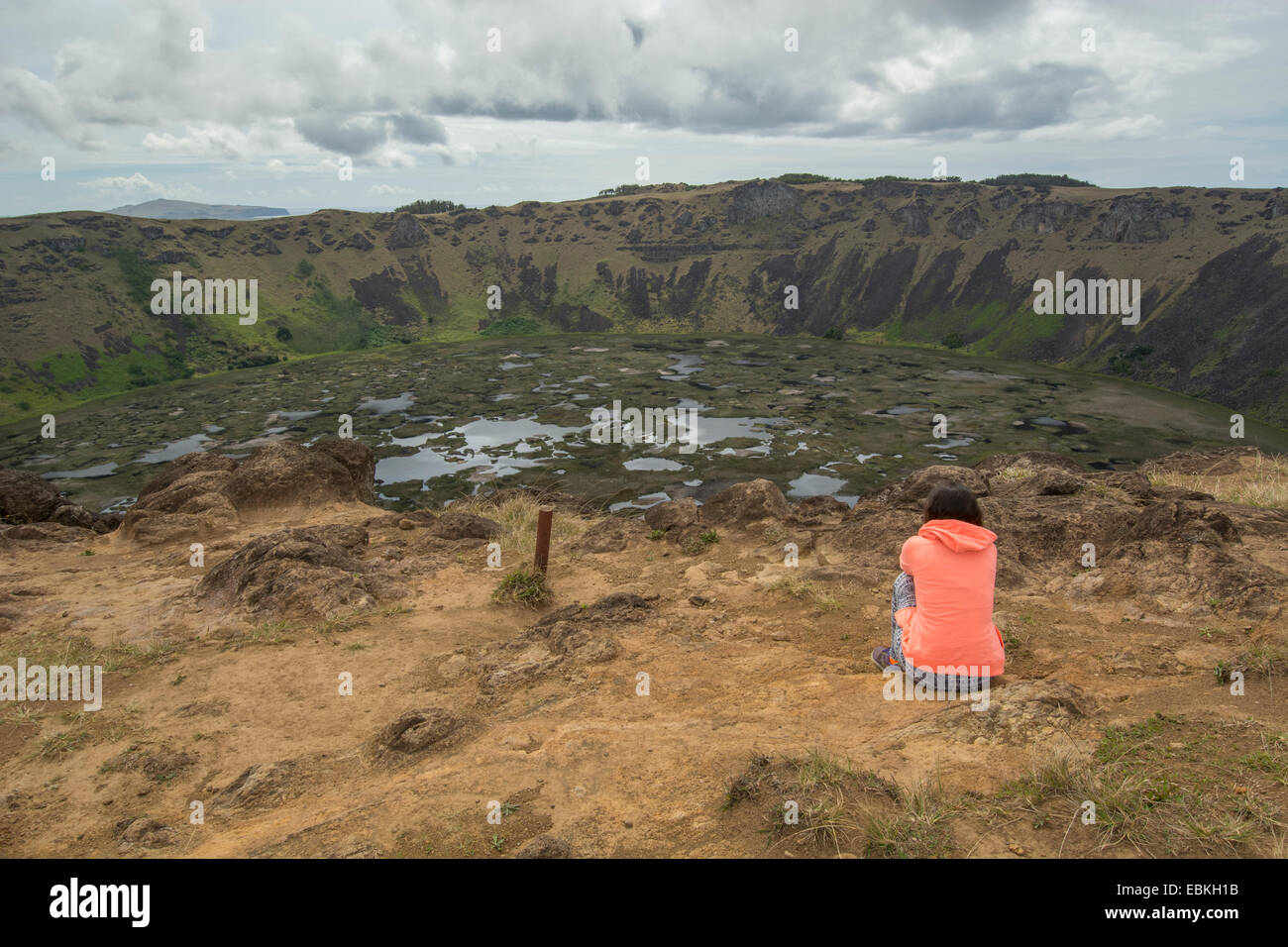 Orongo crater hi-res stock photography and images - Alamy