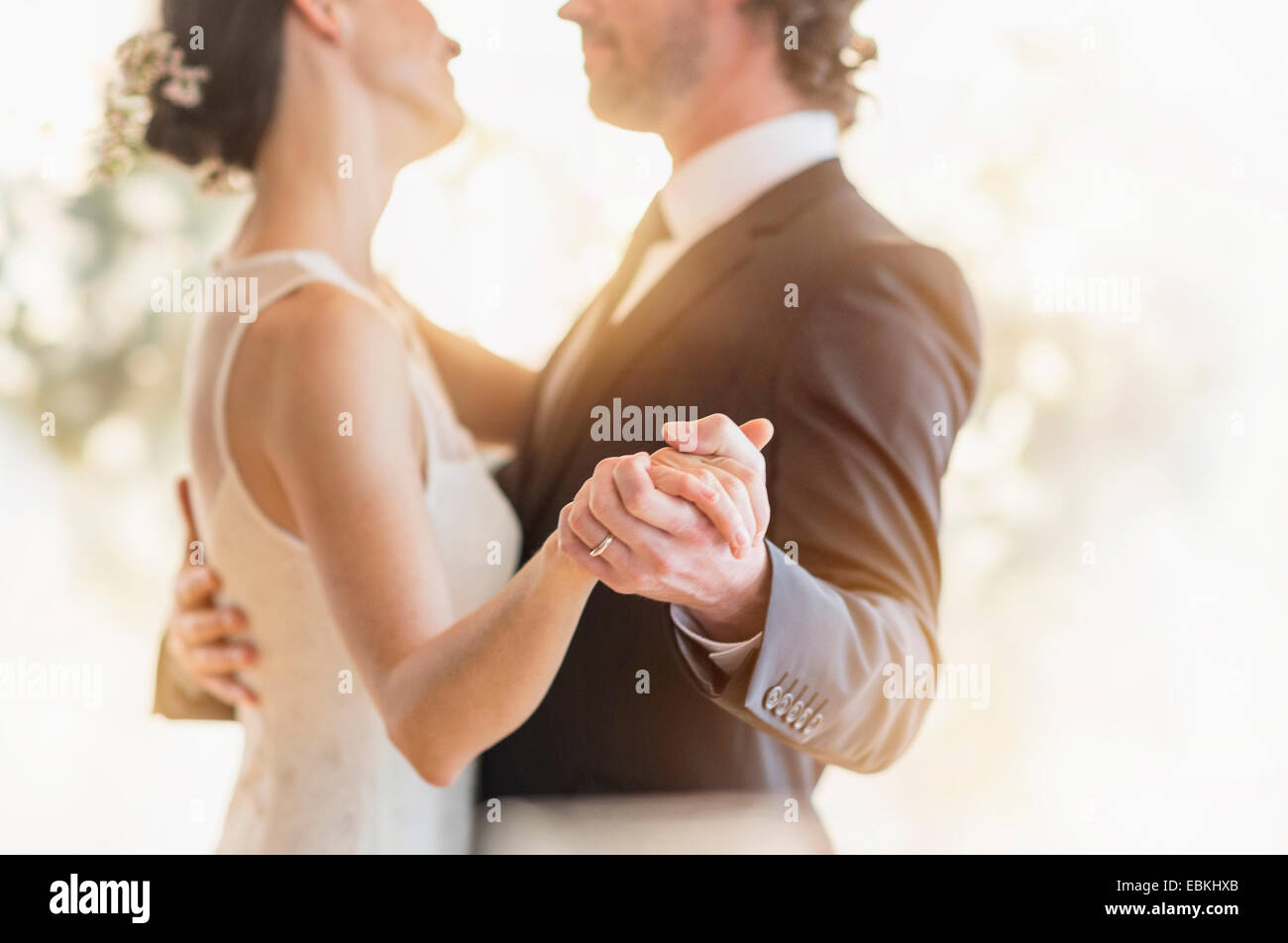 Bride and groom dancing Stock Photo - Alamy