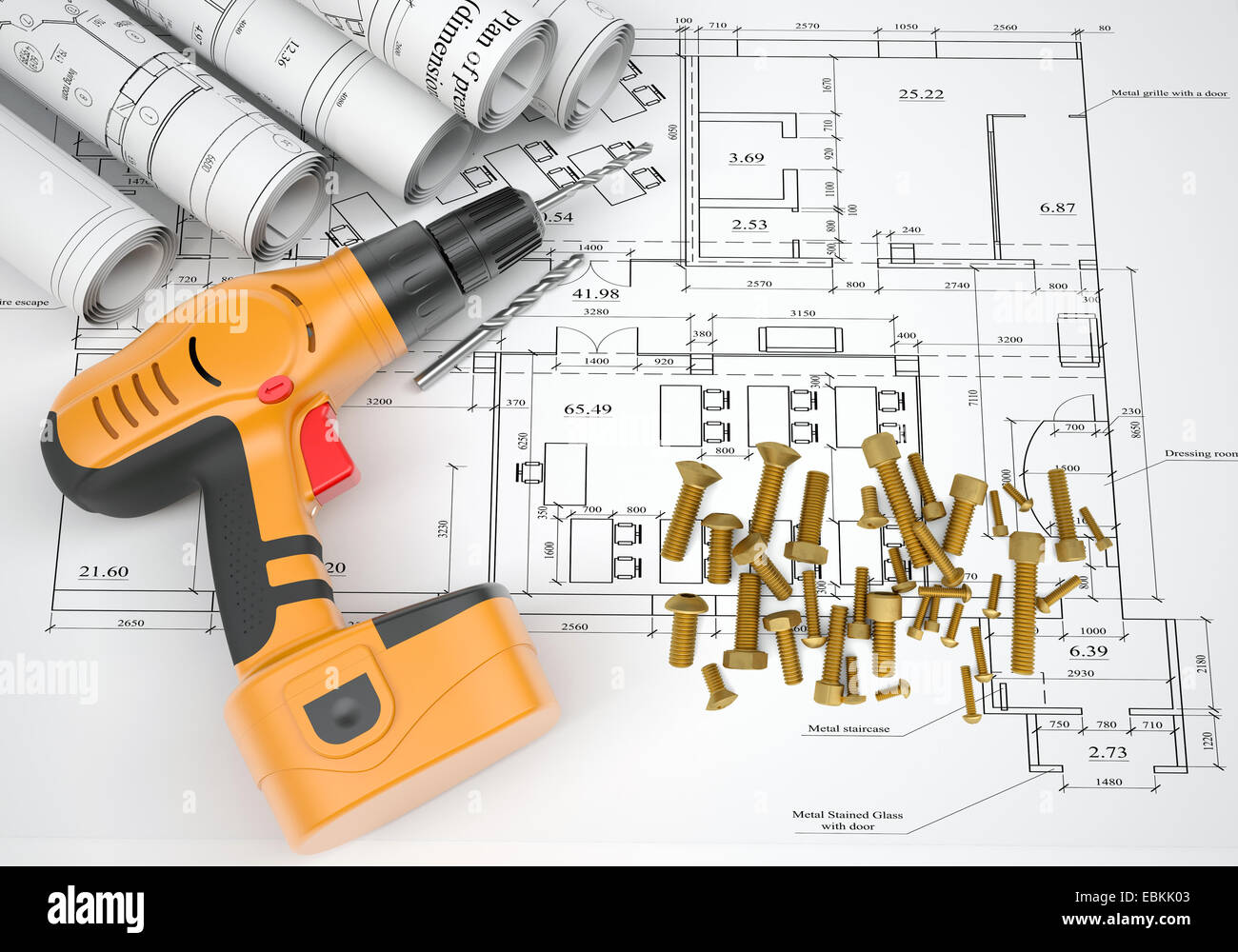 Electric screwdriver drawing hi-res stock photography and images - Alamy