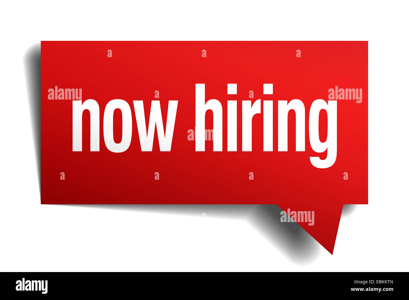 Hiring on red bubble hi-res stock photography and images - Alamy