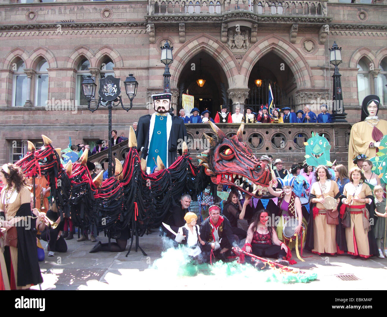 Mid-summer solstice parade of giants in Chester City Stock Photo - Alamy