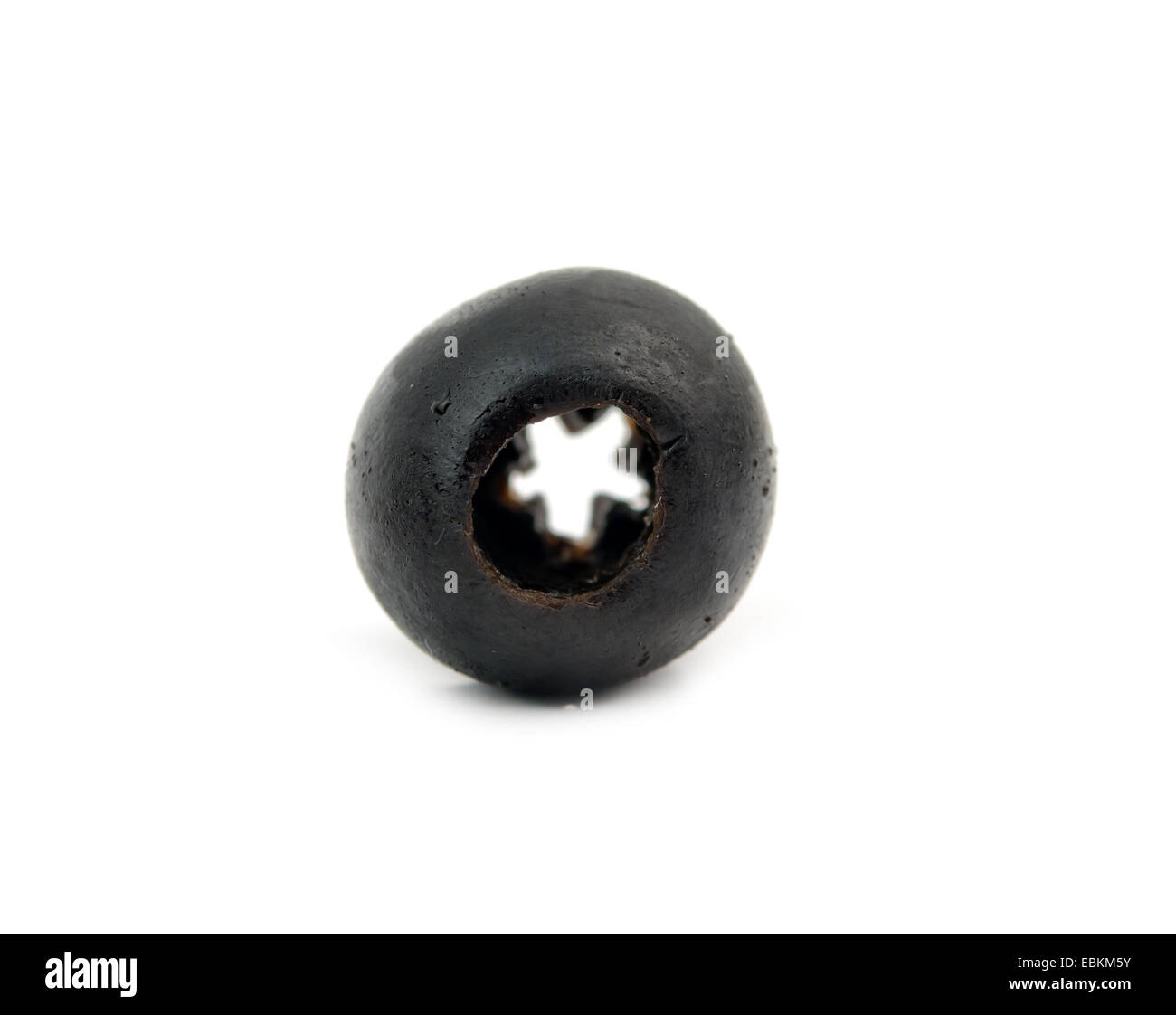 single black olive isolated on white Stock Photo - Alamy