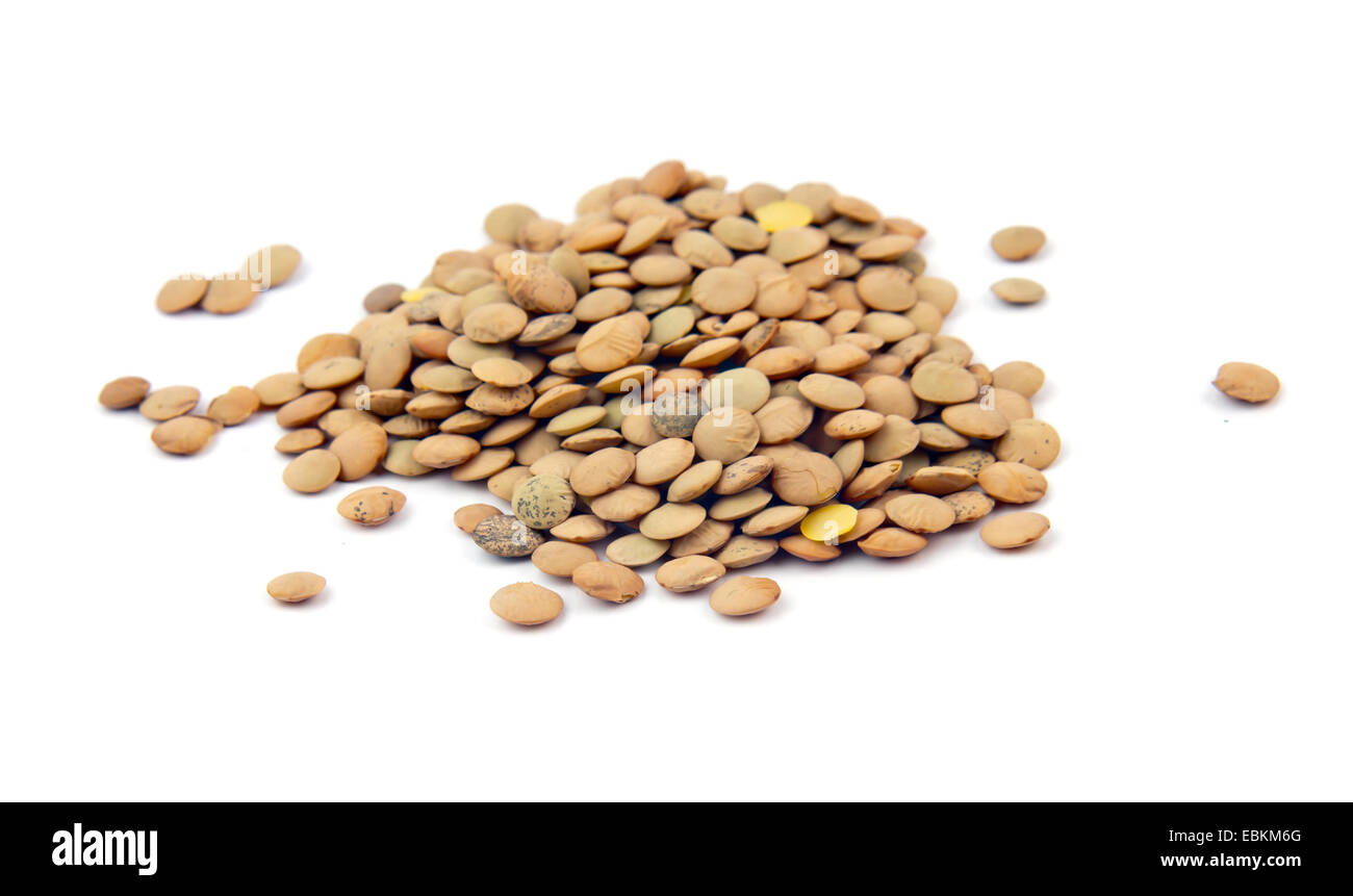 lentils isolated on White Background Stock Photo - Alamy