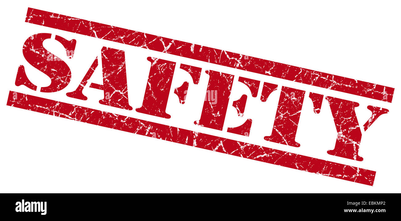 safety red square grunge textured isolated stamp Stock Photo - Alamy