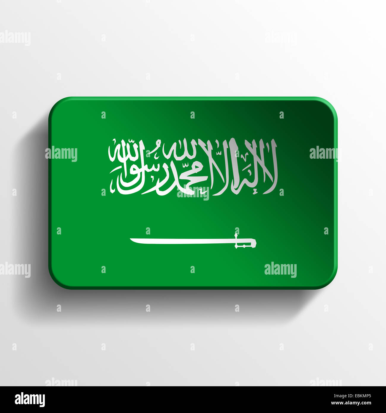 Saudi Arabia 3D button Stock Photo - Alamy
