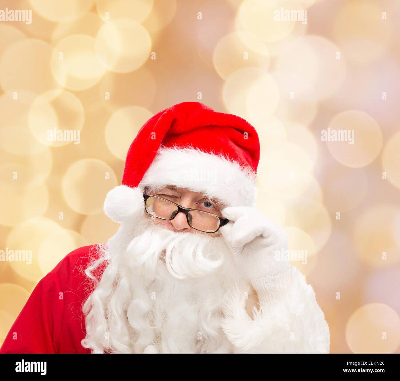 close up of santa claus winking Stock Photo - Alamy