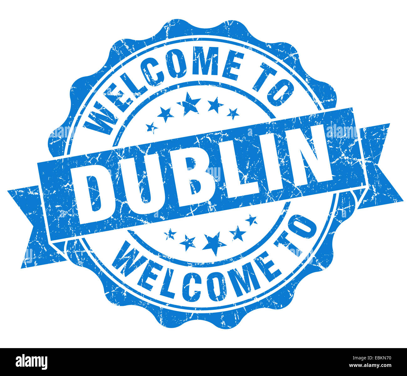 welcome to Dublin blue vintage isolated seal Stock Photo - Alamy