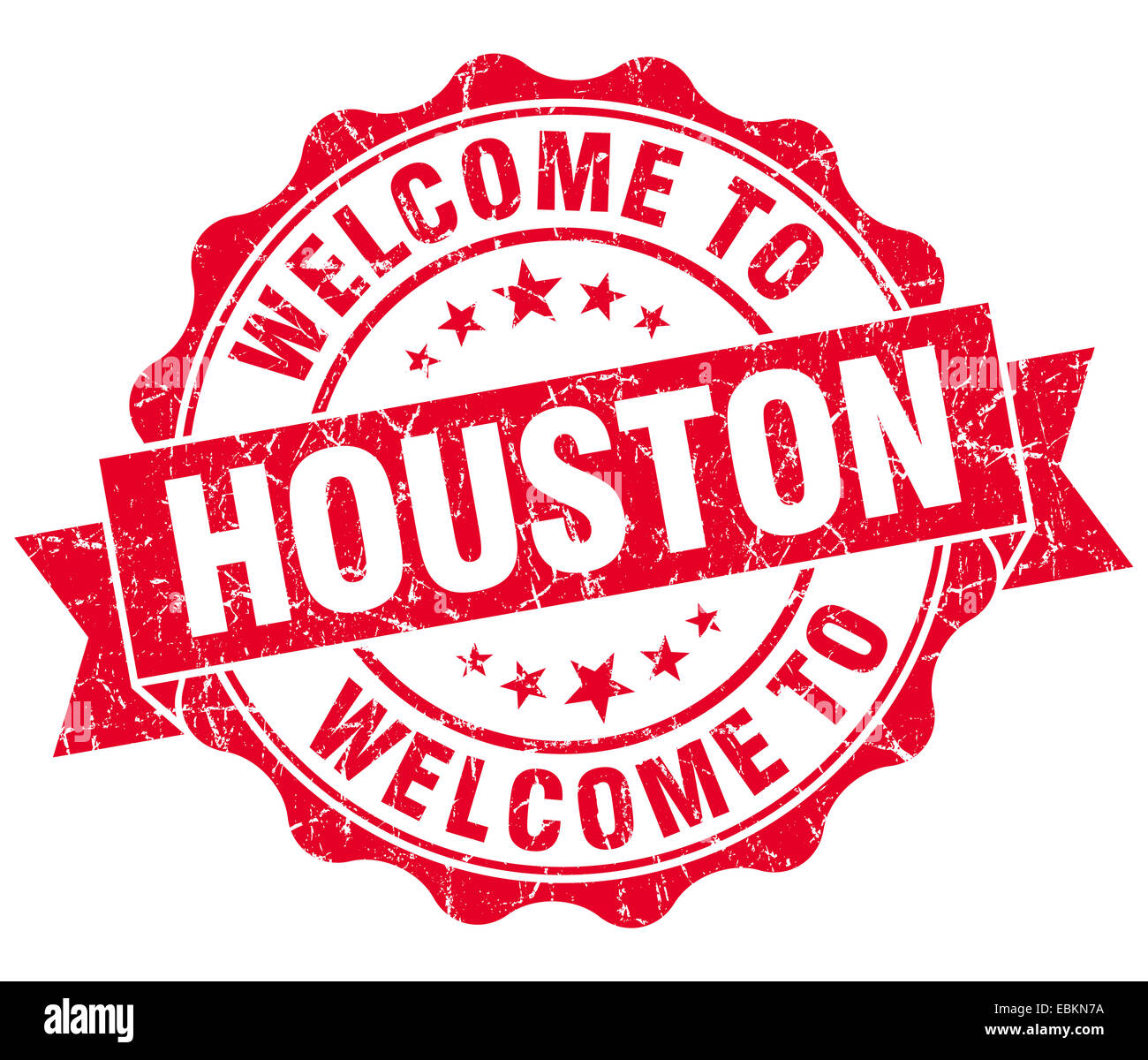 welcome to Houston red vintage isolated seal Stock Photo - Alamy