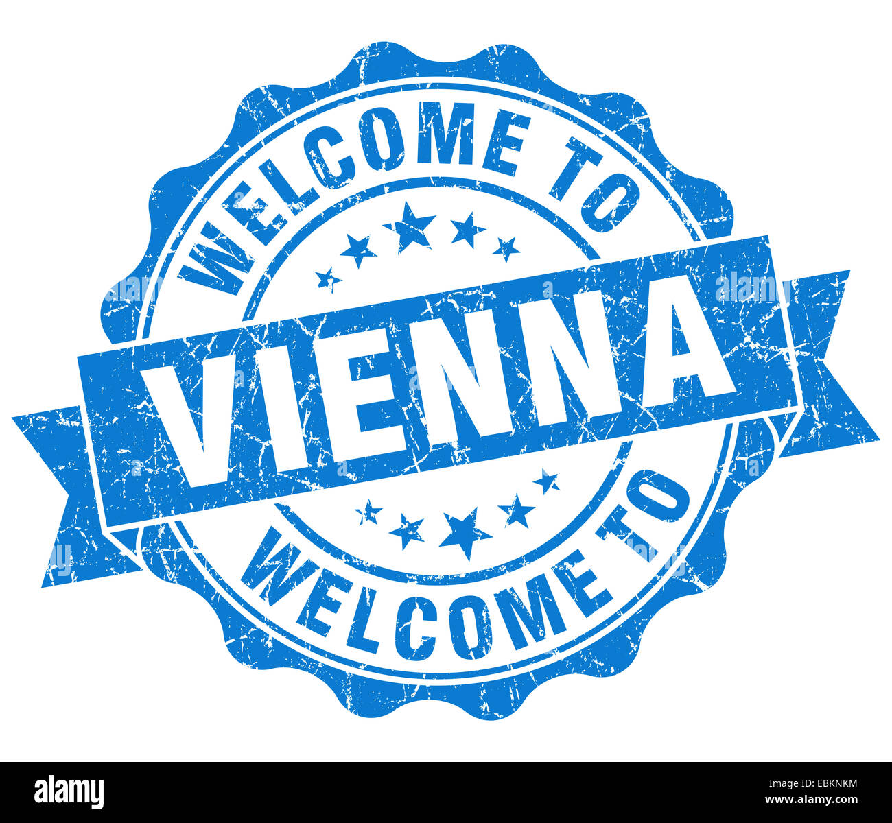 welcome to Vienna blue vintage isolated seal Stock Photo - Alamy