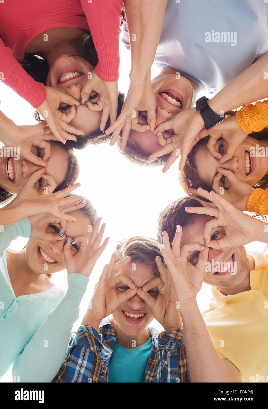 group of smiling teenagers Stock Photo - Alamy