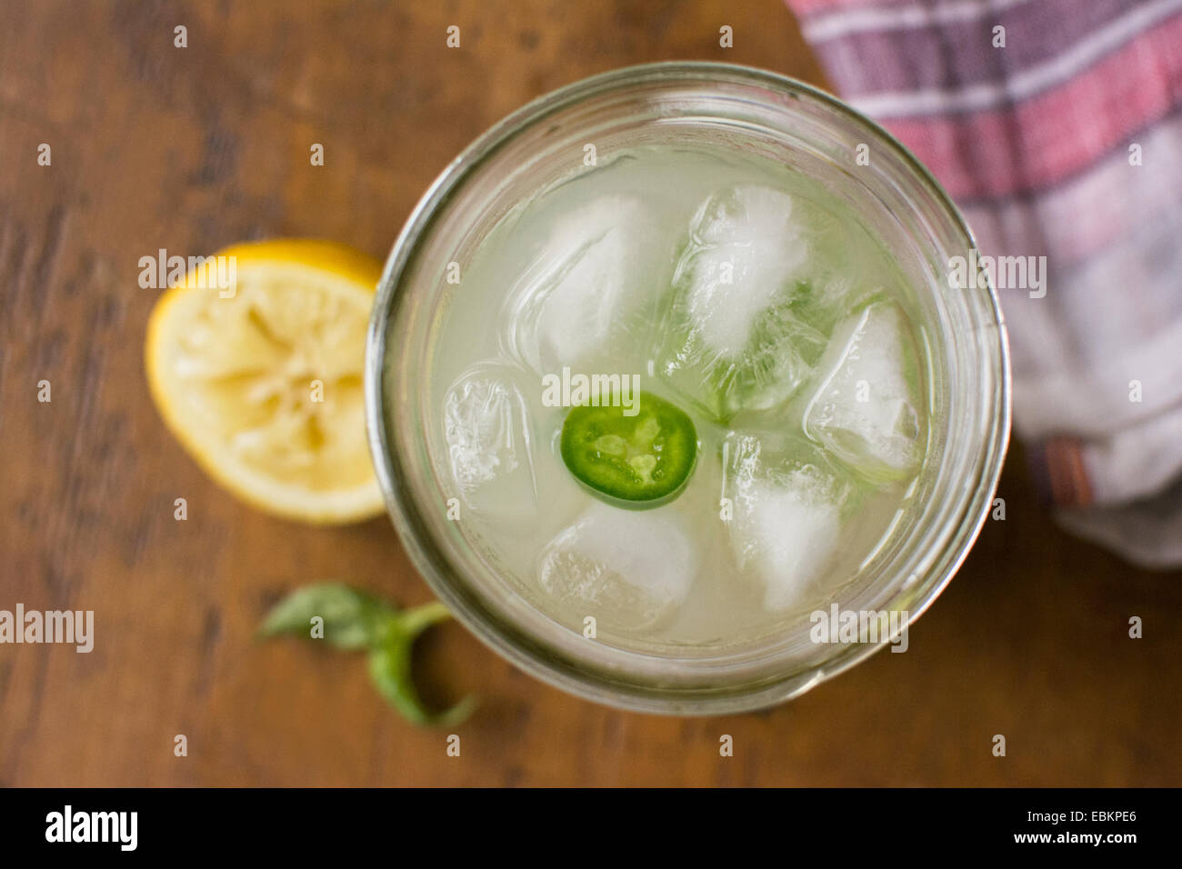 Studio shot of lemonade in jar Stock Photo - Alamy