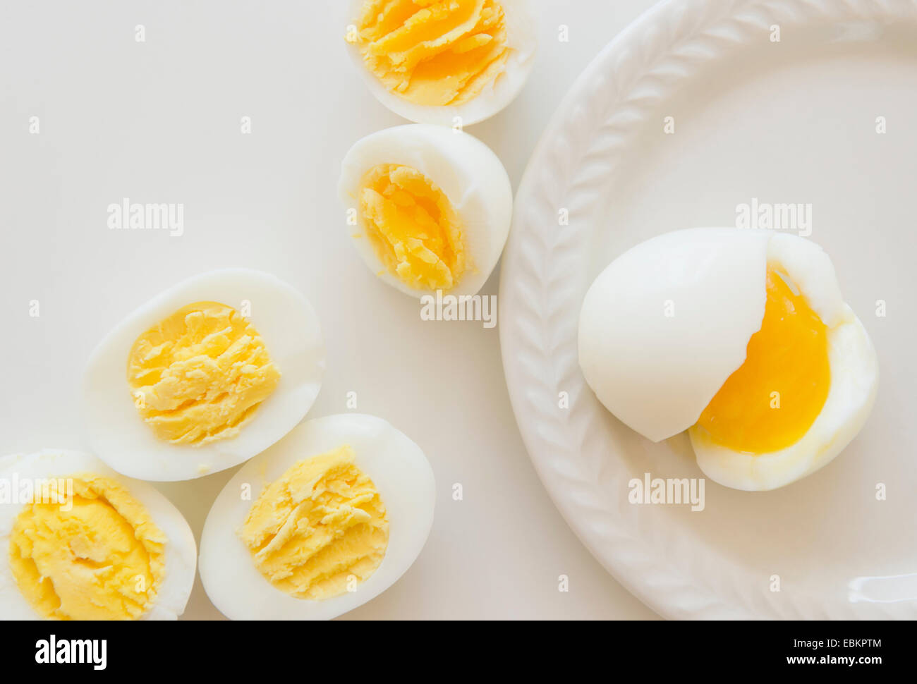 Hard boiled egg white background hi-res stock photography and images ...