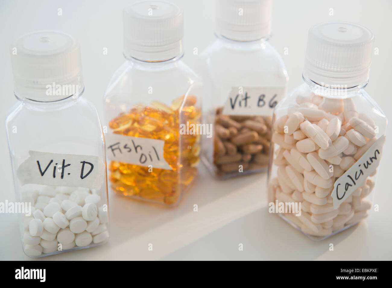 Bottles of various vitamins hi-res stock photography and images - Alamy