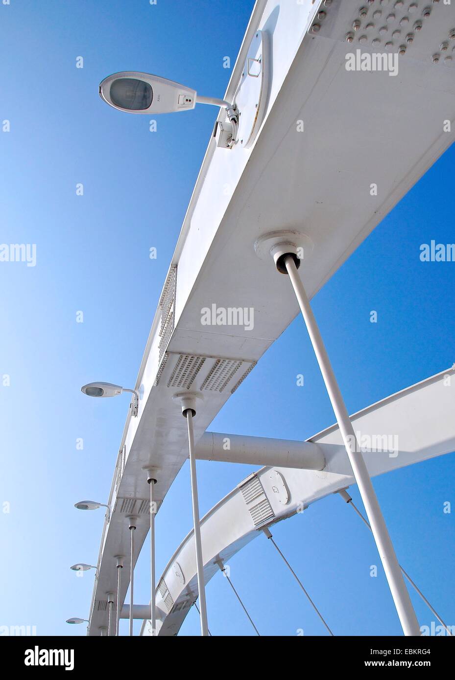 The arch of a modern suspension bridge Stock Photo - Alamy