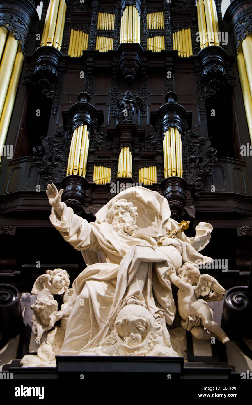 Marble baroque statue of God the Father in Saint Saviour's Cathedral in ...