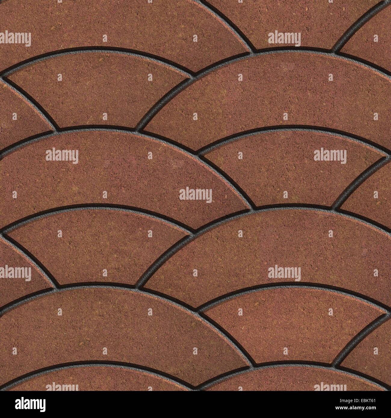 Brown Paving Slabs Laid as Semicircle. Seamless Tileable Texture Stock ...