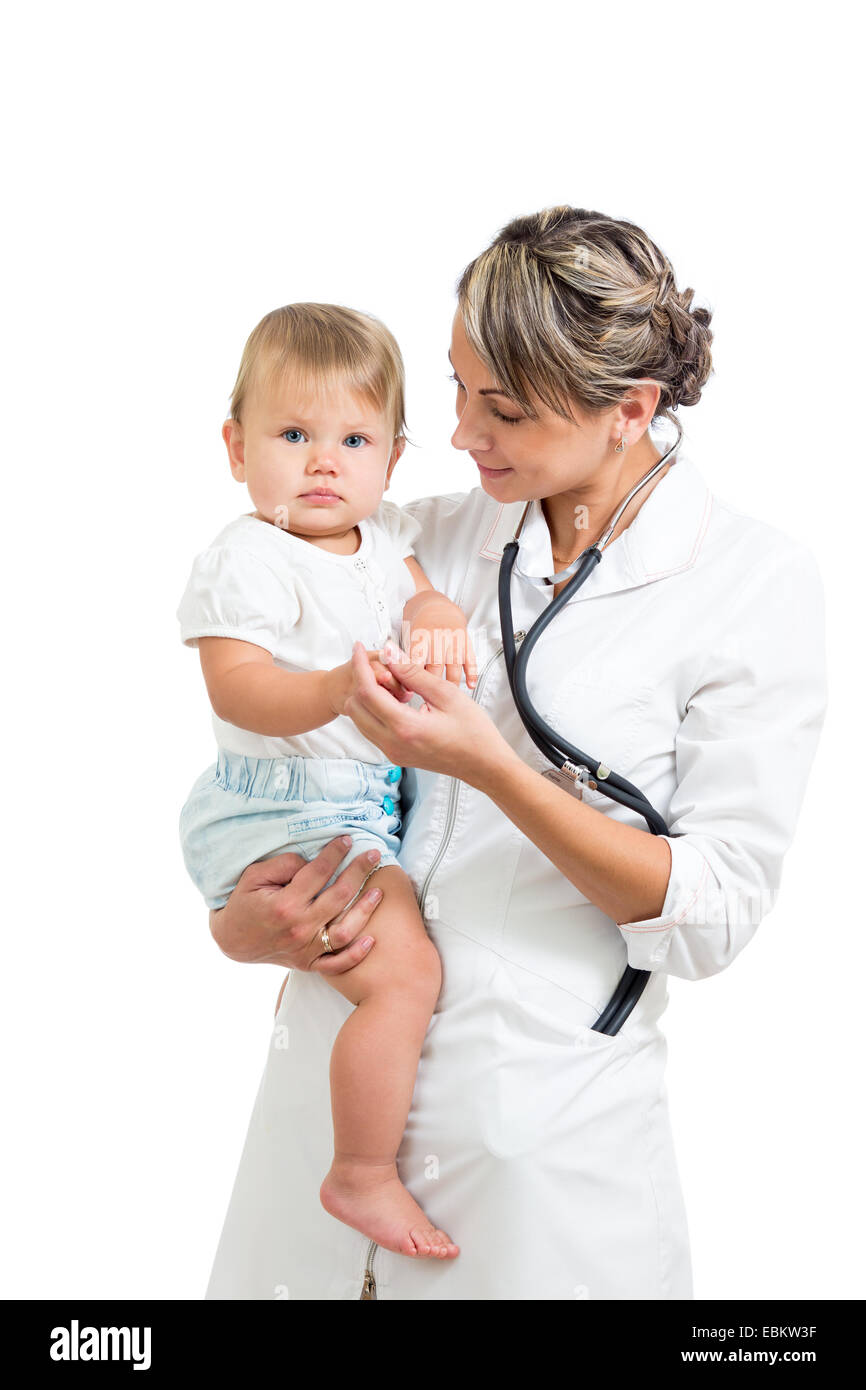 Pediatrician holding baby girl isolated hi-res stock photography and ...