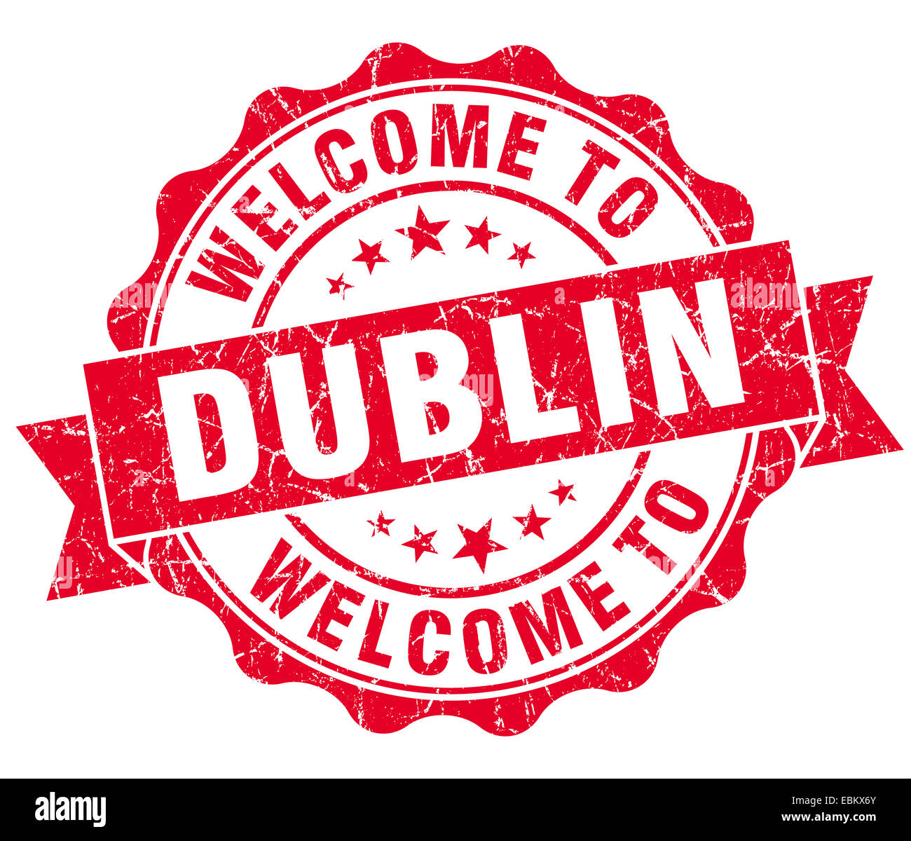 welcome to Dublin red vintage isolated seal Stock Photo - Alamy