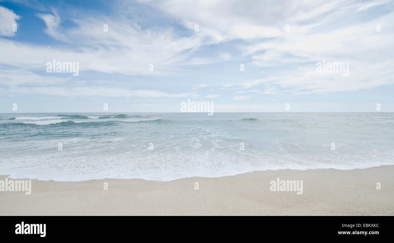 USA, Massachusetts, Nantucket, Seascape with surf on sandy beach Stock ...